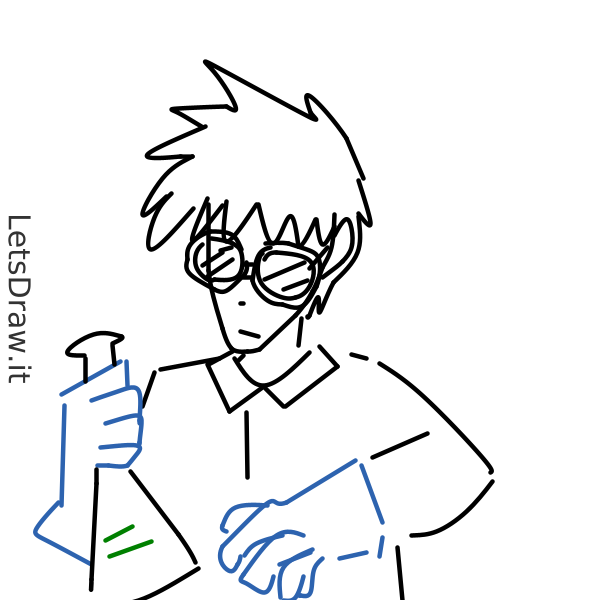How to draw scientist / o4zer53zq.png / LetsDrawIt