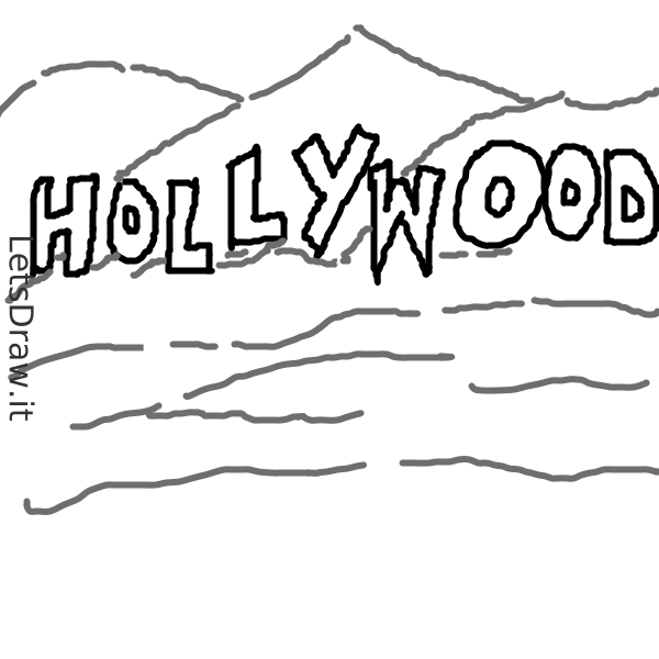 How to draw Hollywood / o594xcw6n.png / LetsDrawIt