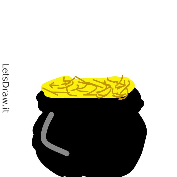 How to draw pot of gold / LetsDrawIt