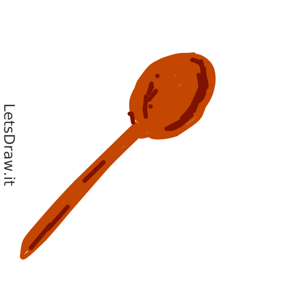 How to draw wooden spoon / og58kbb7a.png / LetsDrawIt
