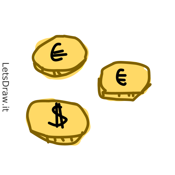 How to draw coins / LetsDrawIt