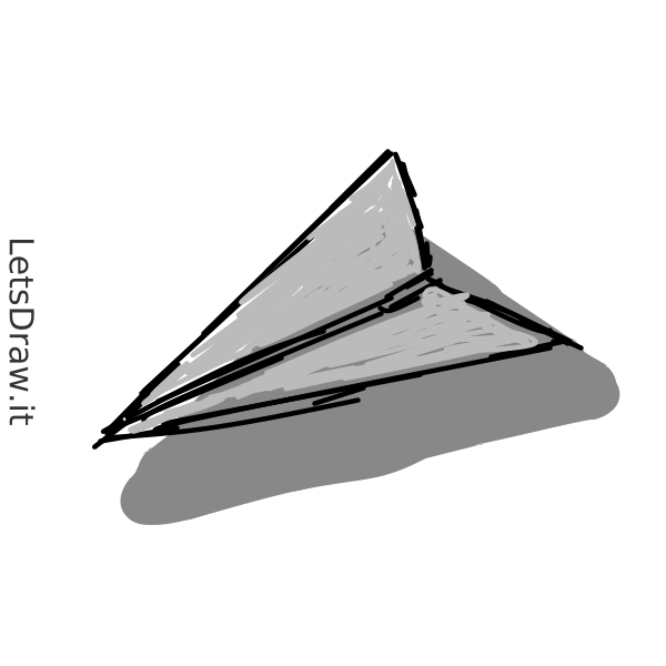 How to draw paper airplane / ohqyk3phc.png / LetsDrawIt