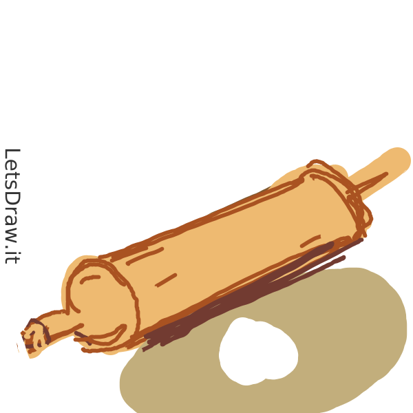 How to draw rolling pin / ojj3xpf3y.png / LetsDrawIt