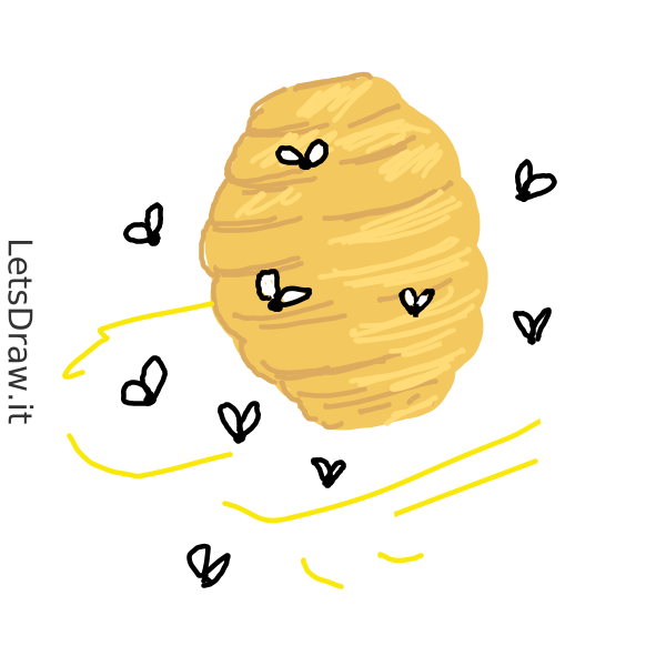 How to draw bee hive / okrtxbym7.png / LetsDrawIt