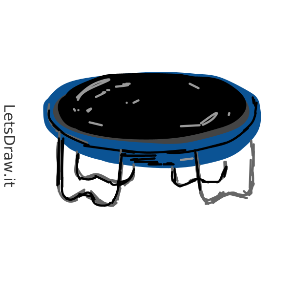 How to draw trampoline / LetsDrawIt