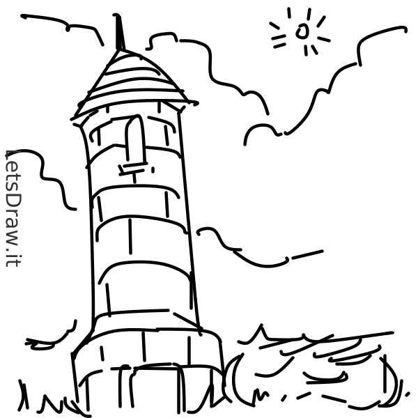 How to draw tower / LetsDrawIt