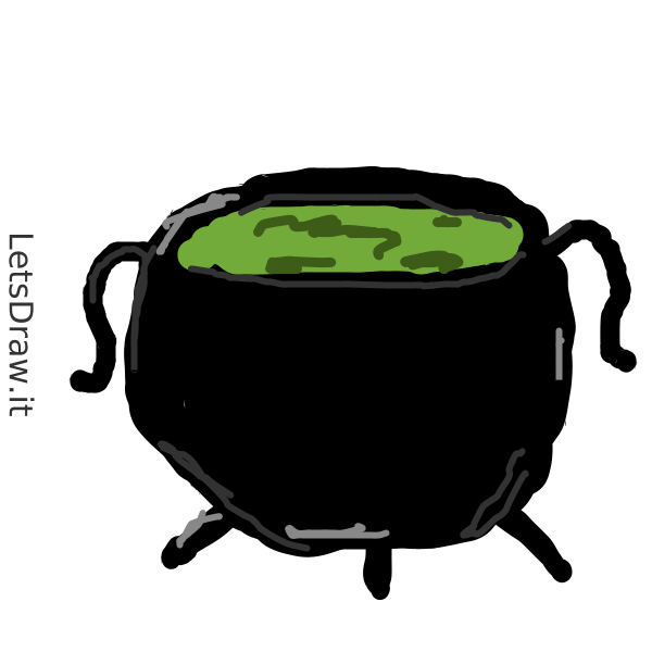 How to draw Cauldron / ot3btrm3s.png / LetsDrawIt