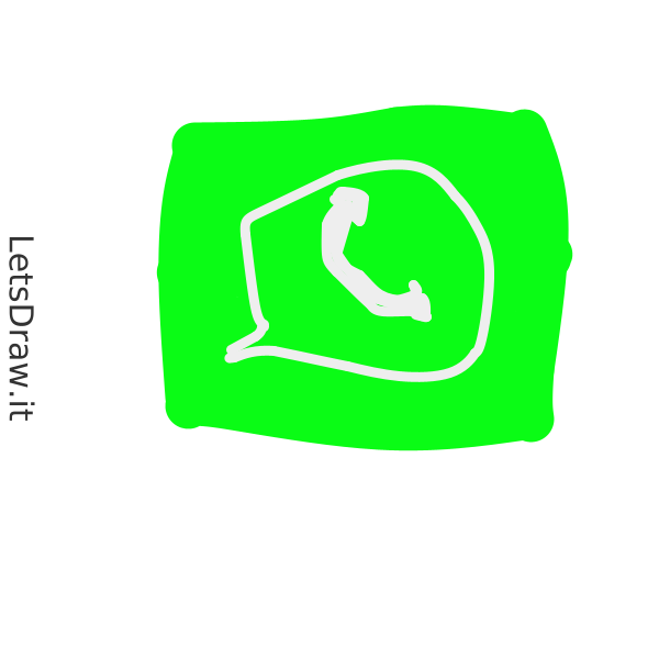How to draw WhatsApp / p19ici4zw.png / LetsDrawIt