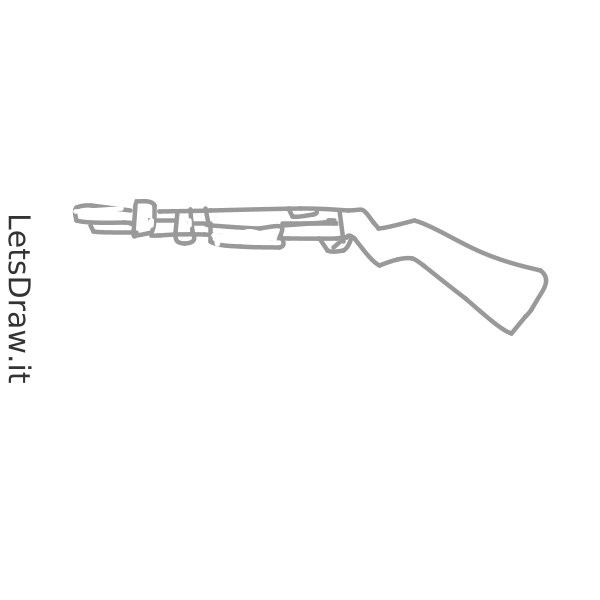 How to draw Shotgun / LetsDrawIt
