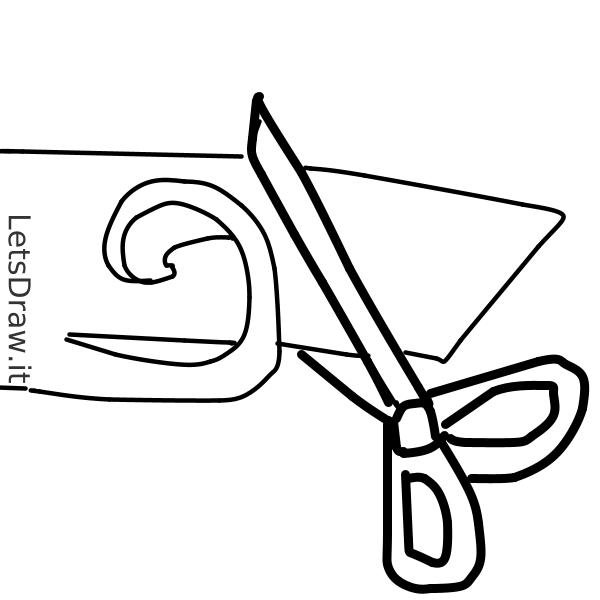 How to draw pair of scissors / p1obpd8io.png / LetsDrawIt