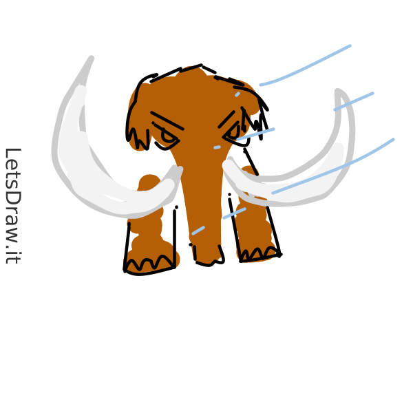 How to draw mammoth / p3sjdosbw.png / LetsDrawIt