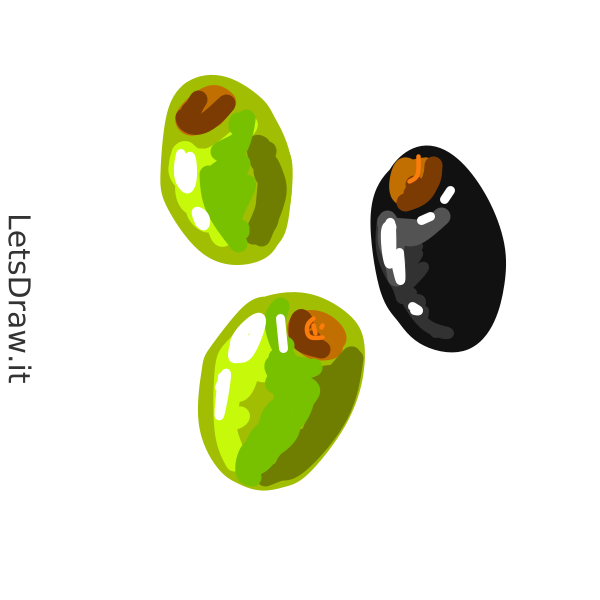 How to draw Olives / LetsDrawIt