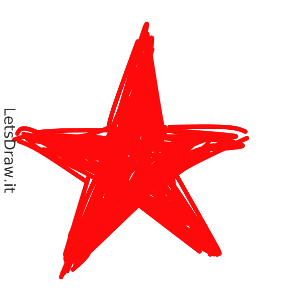 How to draw Red star / LetsDrawIt
