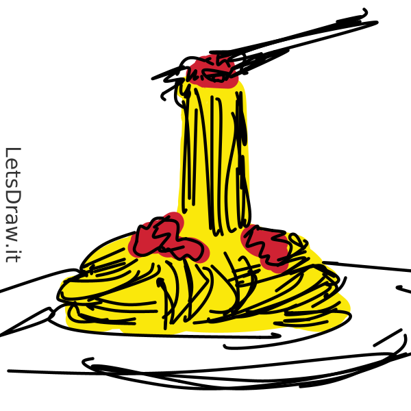 How to draw spaghetti / p8i5nxhkr.png / LetsDrawIt