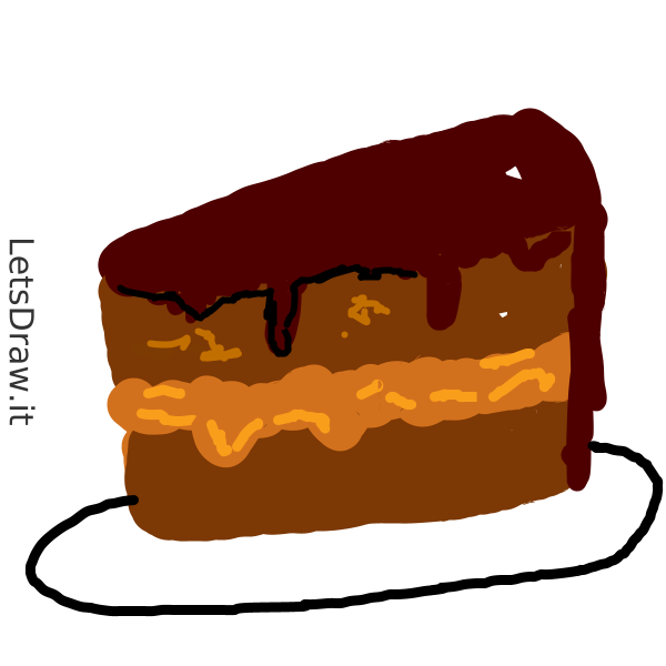 How to draw chocolate cake / p99nqhi5u.png / LetsDrawIt