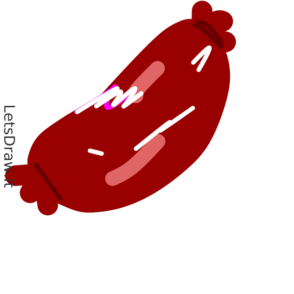 How to draw sausage / p9egfx1xm.png / LetsDrawIt