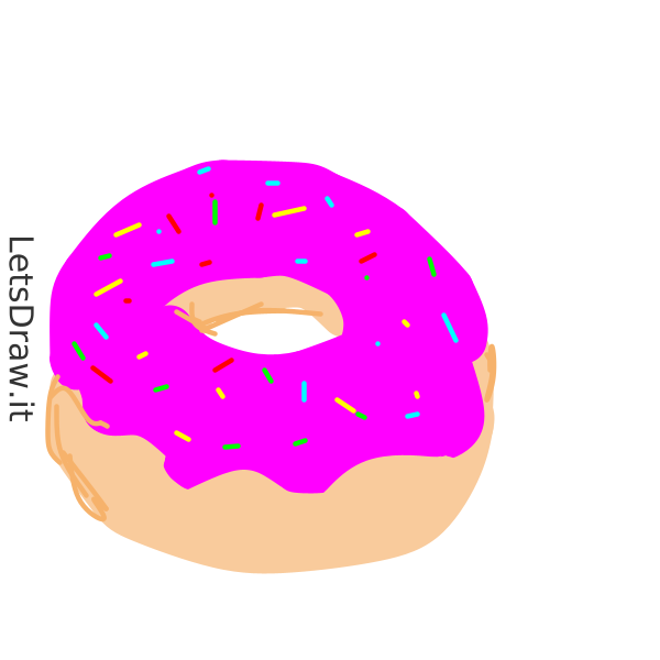 How to draw donut / pckiggazw.png / LetsDrawIt