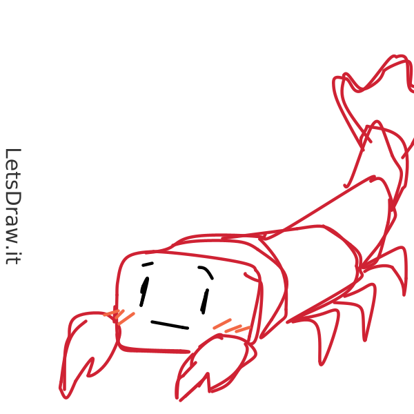 How to draw lobster / peagu13i.png / LetsDrawIt