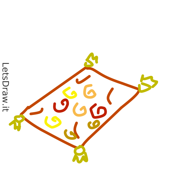 How to draw rug / pebdkbucp.png / LetsDrawIt