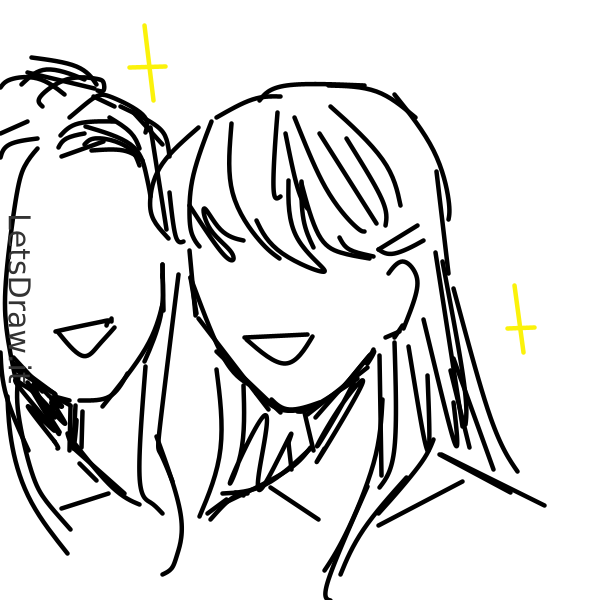 How to draw best friends / pegjkugxo.png / LetsDrawIt