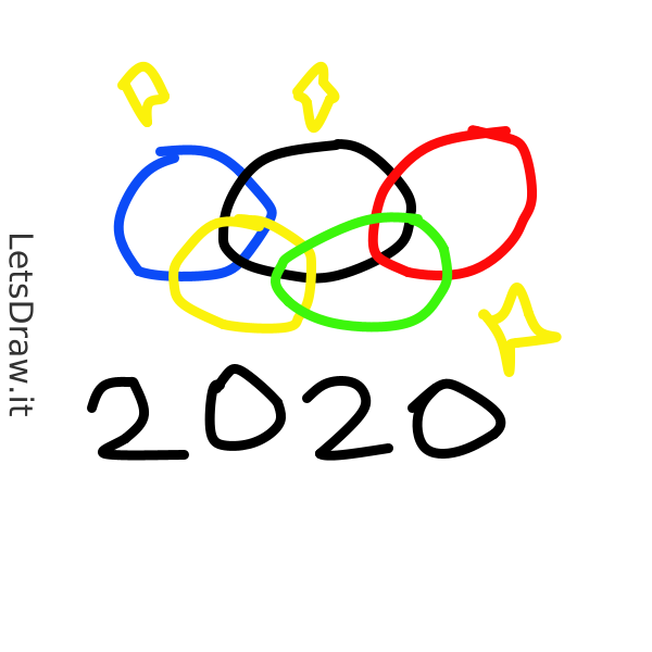 How to draw Olympic rings / LetsDrawIt
