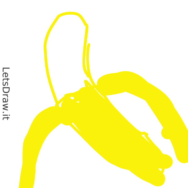 How to draw ripe banana / pgqnmtqmh.png / LetsDrawIt