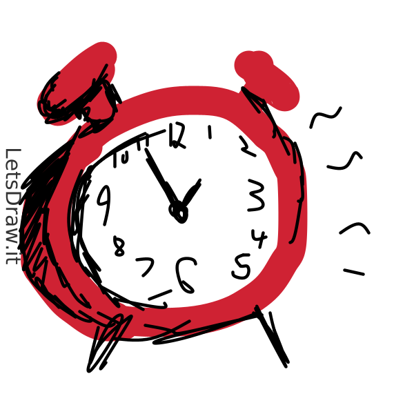 How to draw alarm clock / pig3r9rqz.png / LetsDrawIt