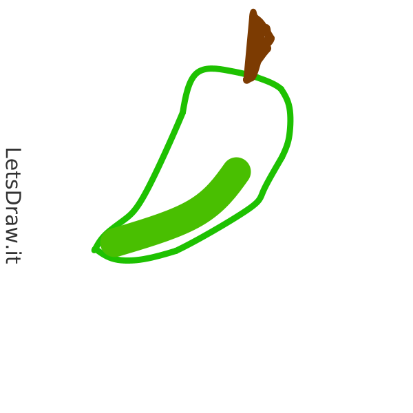 How to draw green pepper / pijnk3pgm.png / LetsDrawIt