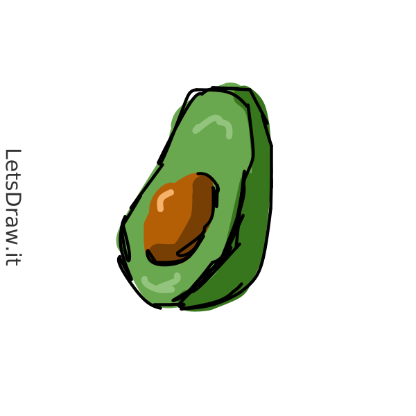 How to draw avocado / Learn to draw from other LetsdrawIt players