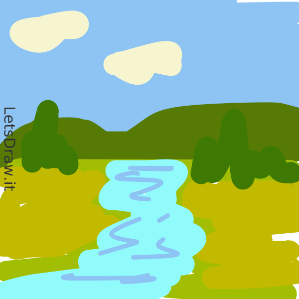 How to draw river / pnxep9kui.png / LetsDrawIt