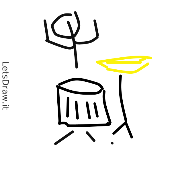 How to draw drummer / prbfmg973.png / LetsDrawIt