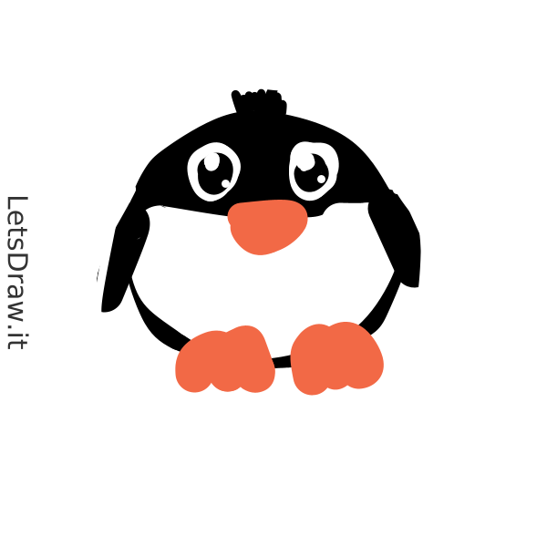 How to draw penguin / psbgnofbs.png / LetsDrawIt