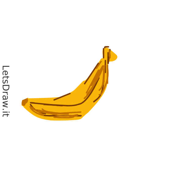 How to draw ripe banana / psbmmfjok.png / LetsDrawIt