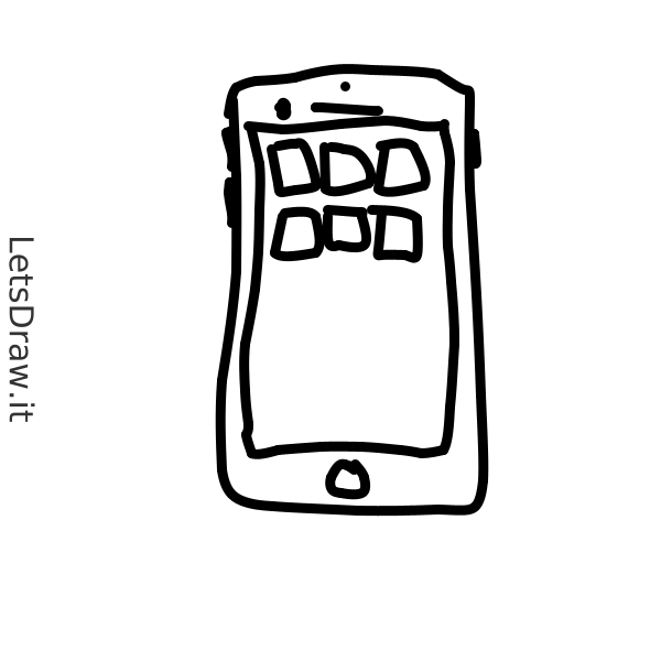 How to draw Smartphone / ptejj73ou.png / LetsDrawIt