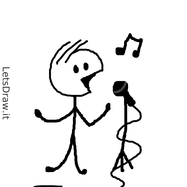 How to draw singer / px3qoqzod.png / LetsDrawIt