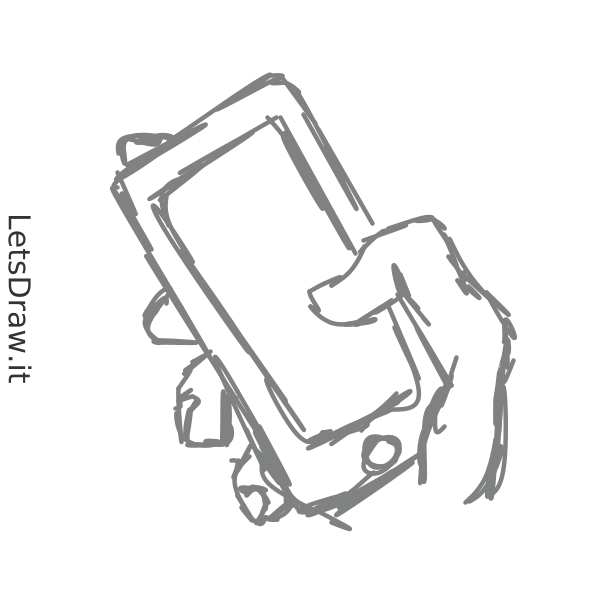 Hoe teken ik ... Telefoon-in-hand / Leer tekenen van andere LetsdrawIt ...