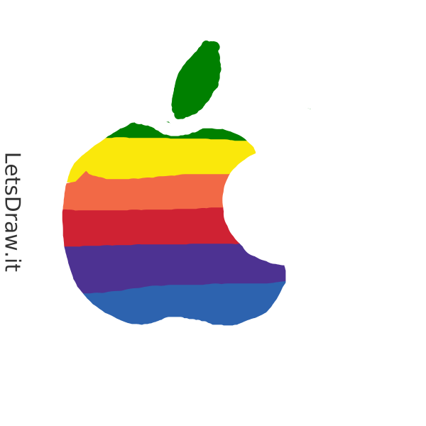 How to draw Apple-logo / Learn to draw from other LetsdrawIt players