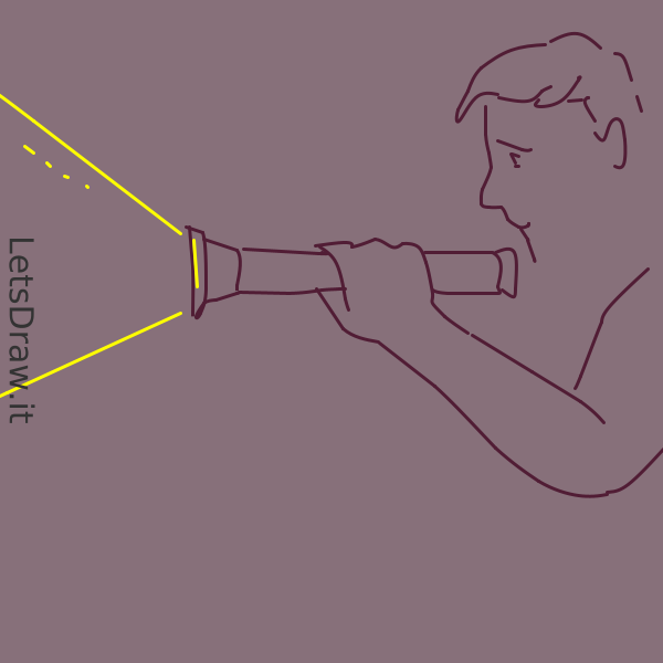 How to draw flashlight / q54jgwgoq.png / LetsDrawIt