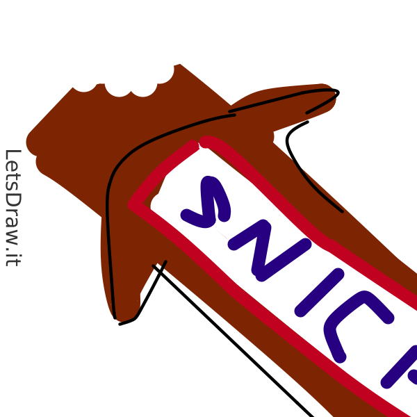 How to draw Snickers / q6fpcyb4z.png / LetsDrawIt