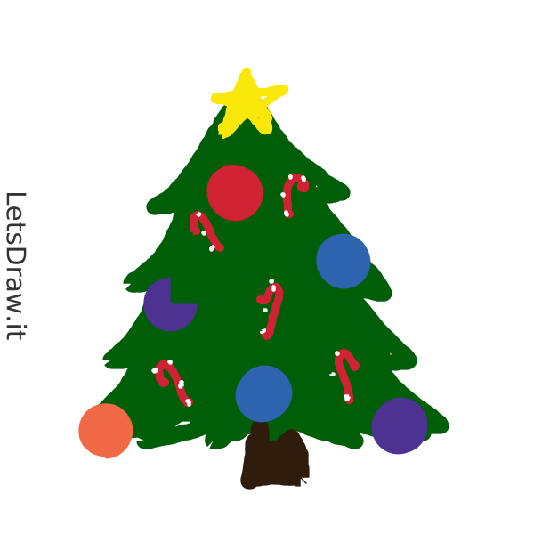 How to draw christmas tree / q9odqyfat.png / LetsDrawIt