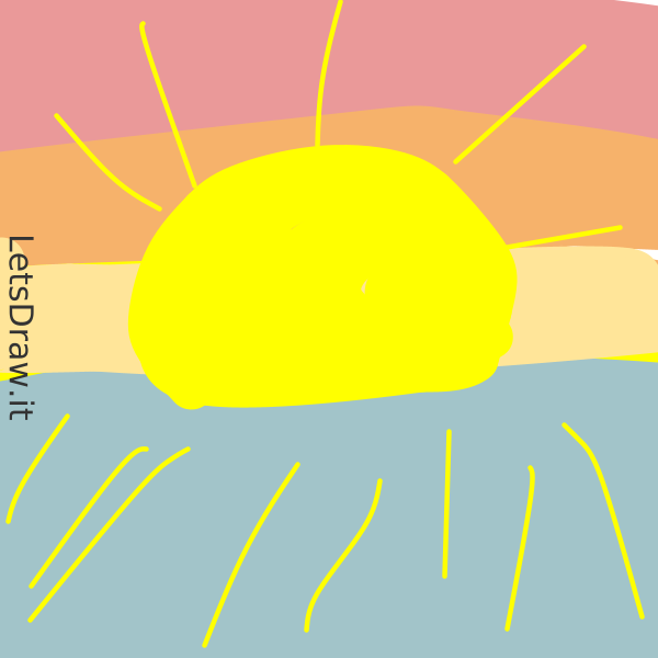 How to draw sunset / qbdzejqyi.png / LetsDrawIt