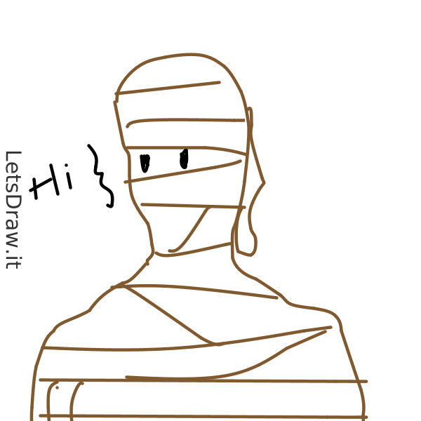 How to draw mummy / qcbpdotb3.png / LetsDrawIt