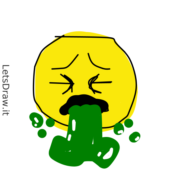 How to draw vomit / qdfqrxnos.png / LetsDrawIt