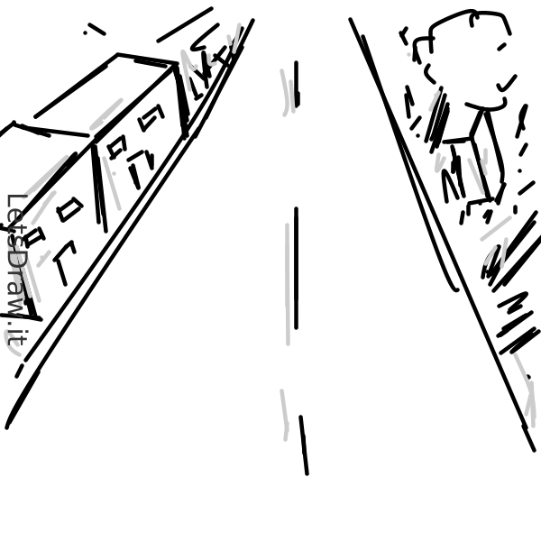 How to draw street / Learn to draw from other LetsdrawIt players