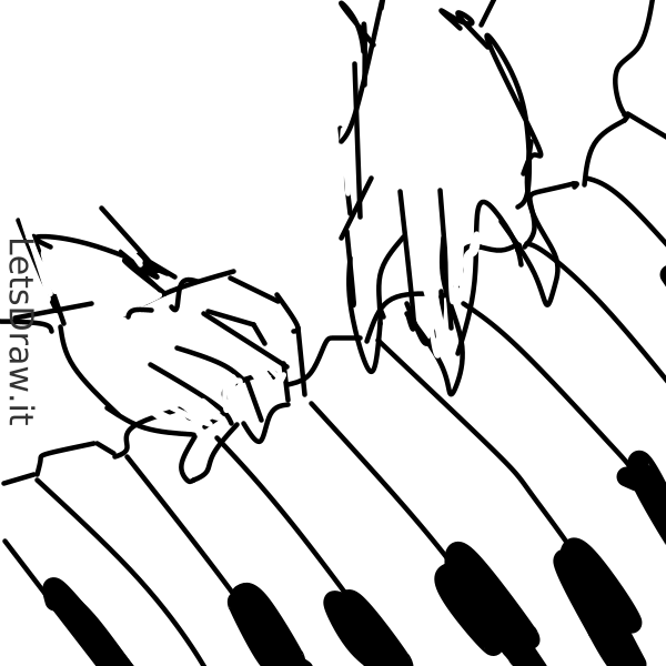 How to draw piano / qfc4pran.png / LetsDrawIt
