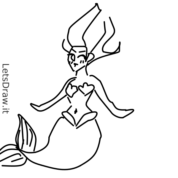 How to draw mermaid / qfiubbbxx.png / LetsDrawIt