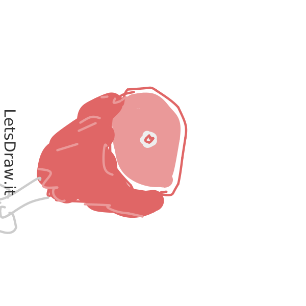 How to draw meat / qfyyfuxbb.png / LetsDrawIt