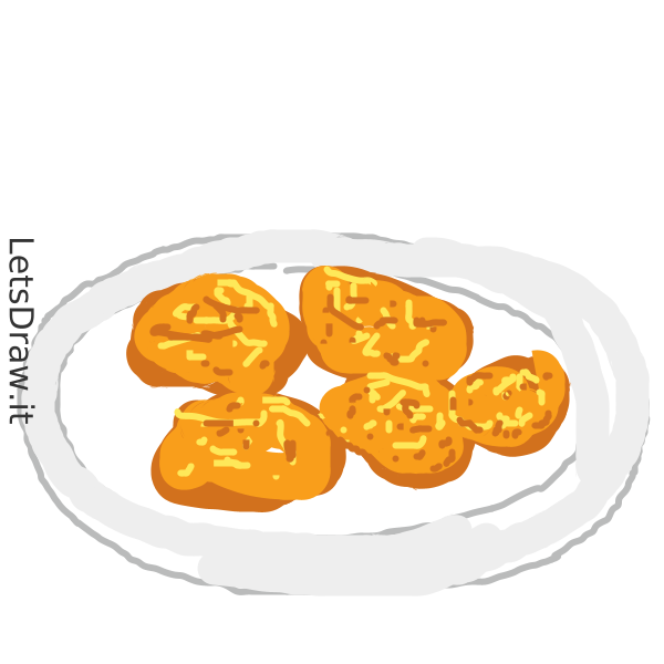 How to draw chicken nuggets / qg4eo9sxb.png / LetsDrawIt