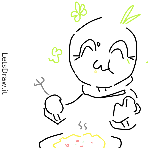 How to draw eating / qgizmxare.png / LetsDrawIt