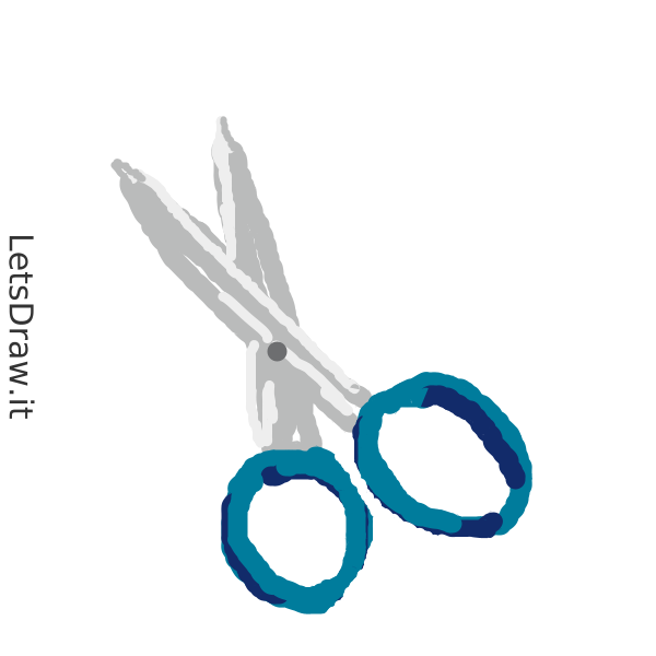How to draw pair of scissors / qgpatmtod.png / LetsDrawIt